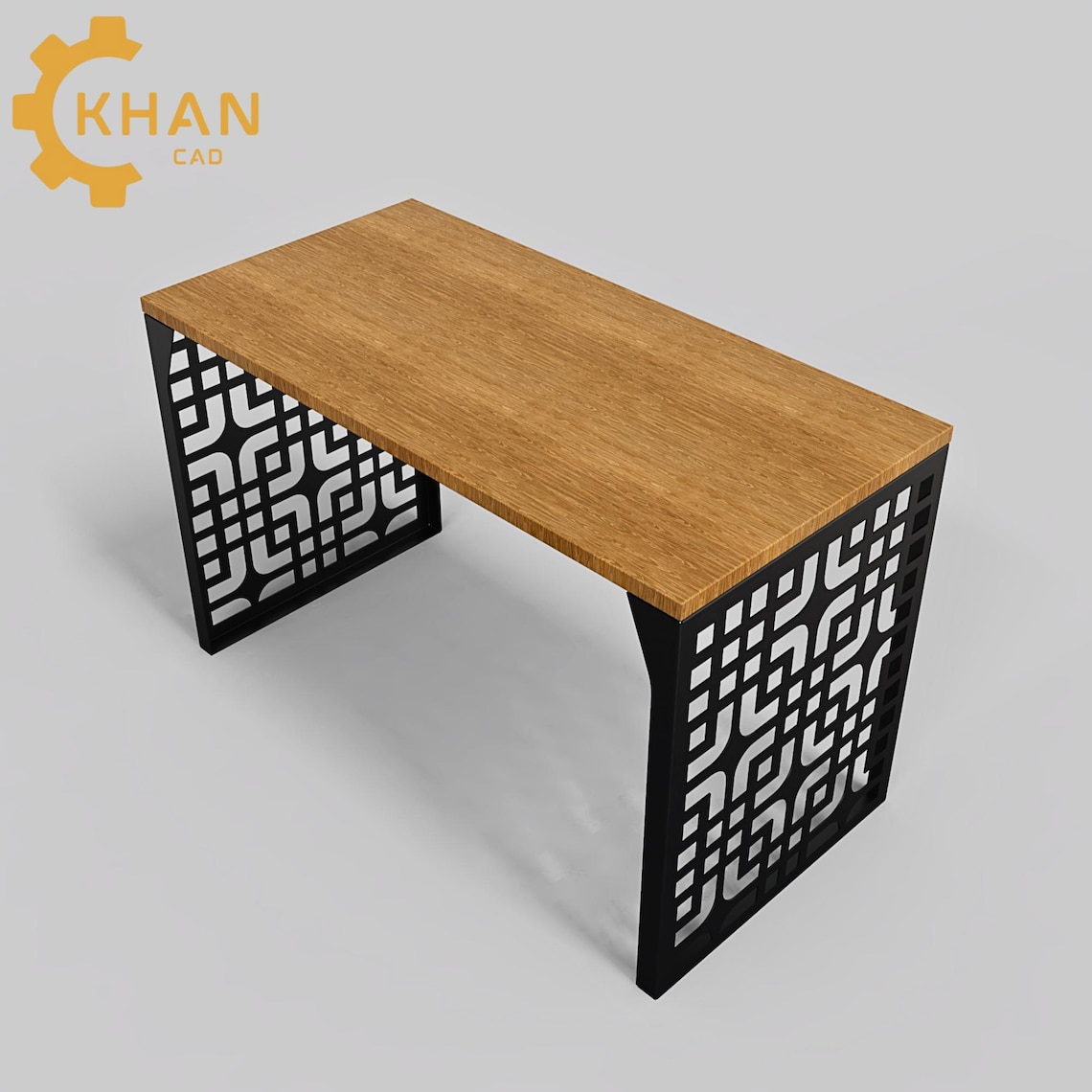 Geometric Laser Cut Desk Panel | CNC Furniture Support (digital ...