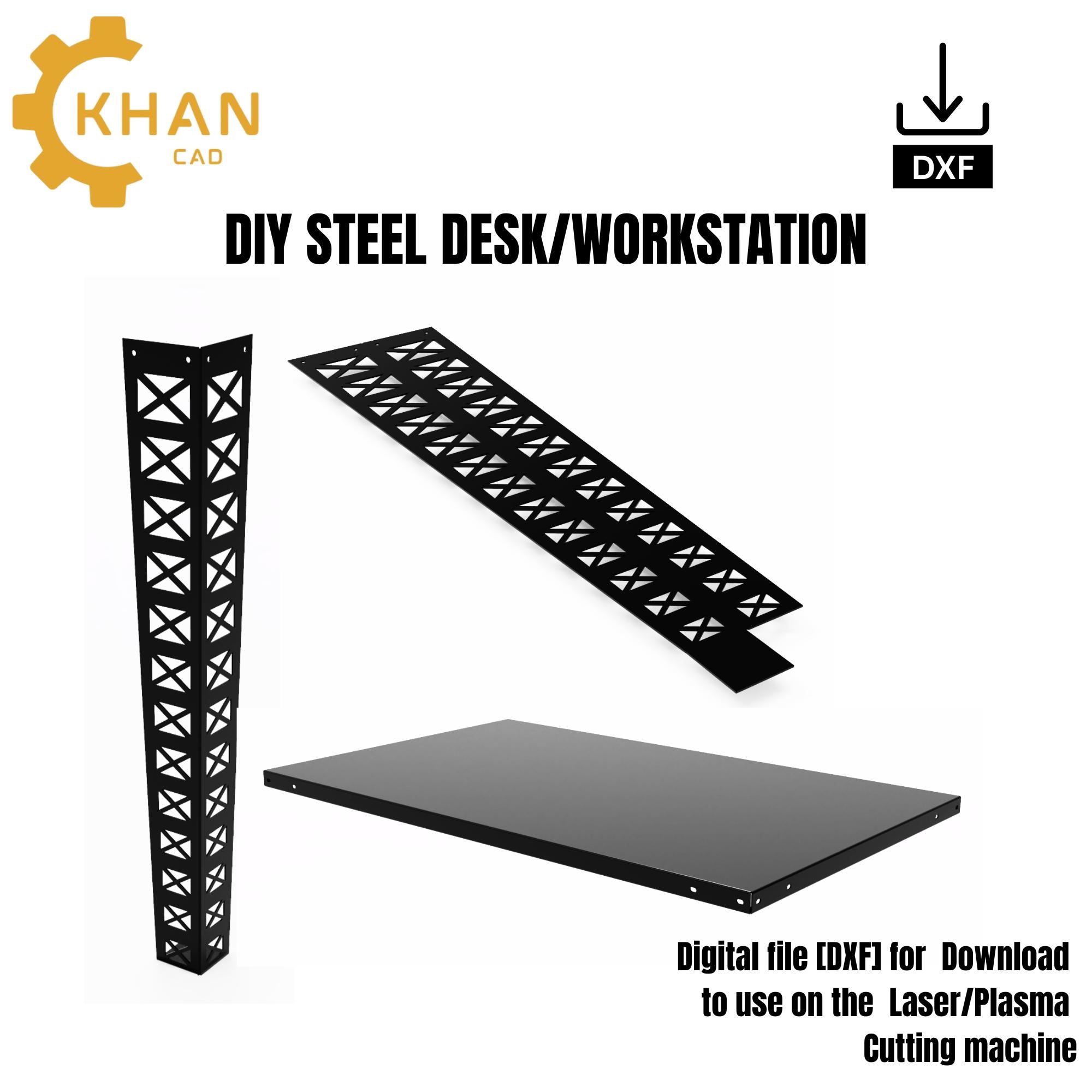 DIY Steel Desk / Workstation | Sheet Metal Desk Design | CNC Laser Cut ...