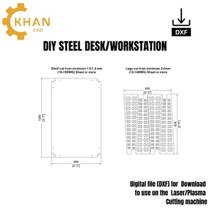 DIY Steel Desk / Workstation | Sheet Metal Desk Design | CNC Laser Cut ...