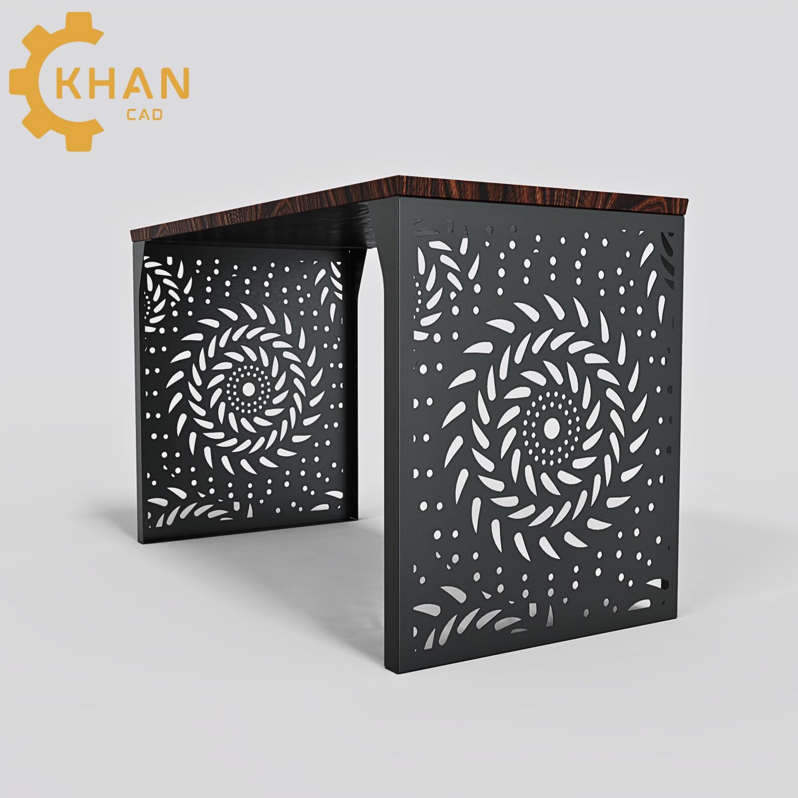 CNC Laser Cut Geometric Desk Panel | Decorative Table Design (digital ...