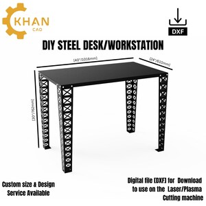 DIY Steel Desk / Workstation | Sheet Metal Desk Design | CNC Laser Cut ...