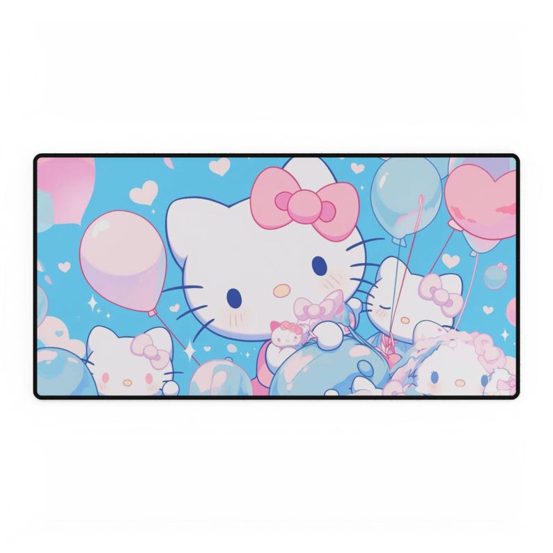 Cute Hello Kitty Desk Mat, Kawaii Desk Accessory, Work From Home Gift ...