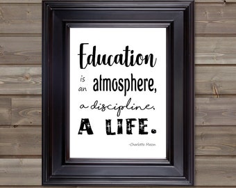 Charlotte Mason Quote Wall Art Prints Typography Printable - Etsy