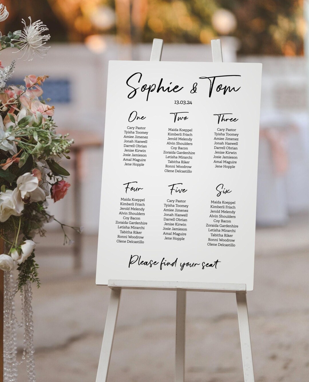 Instant Download Classic Handwritten Painted Seating Plan - Barn ...