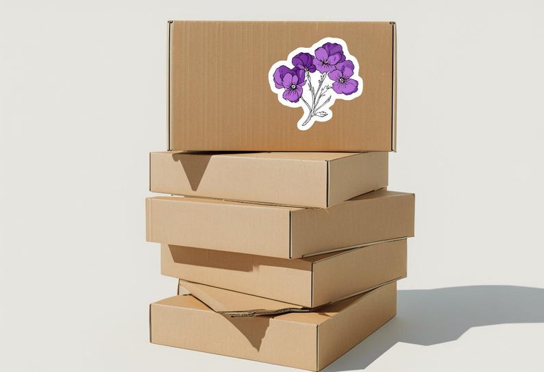 Floral Kiss-cut Stickers, Botanical Sticker, Laptops, Gifts, Flower ...