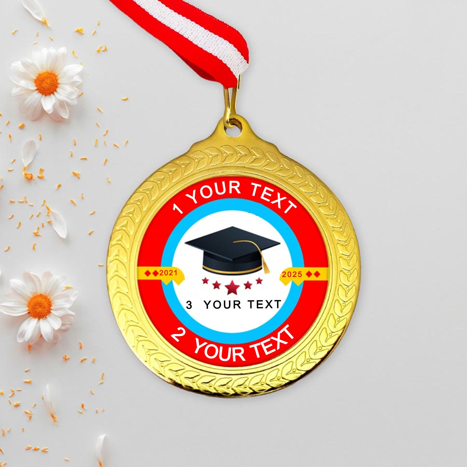 Custom Graduation Medals - Custom Insert Medals - Personalized Medals ...