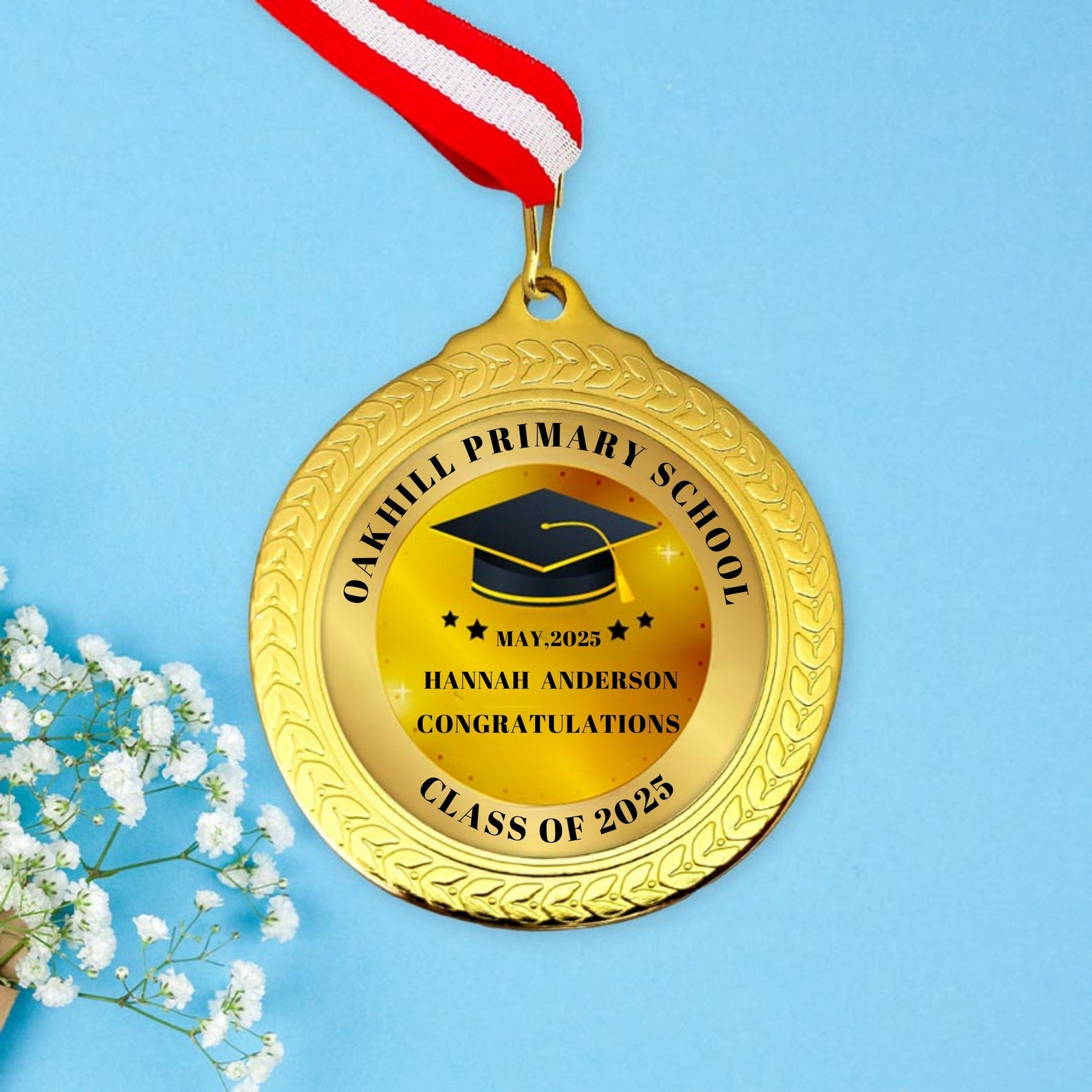 Custom Graduation Medals - Custom Insert Medals - Personalized Medals ...