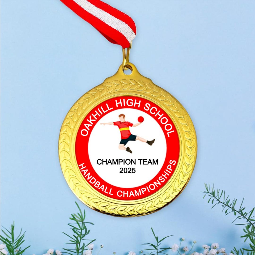 Custom Handball Medals - Custom Insert Medals - Personalized Medals ...