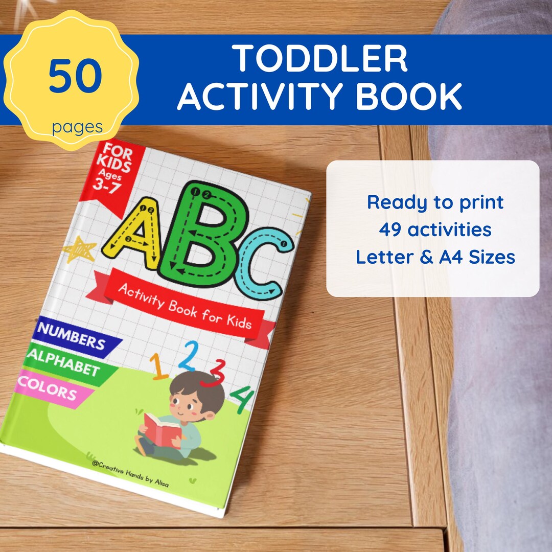 Alphabet Tracing Worksheets Preschool Activity Book | Letters Numbers ...