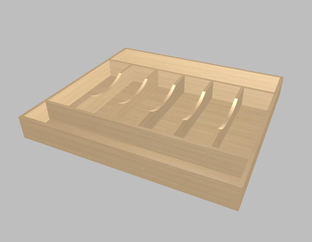 Custom Wood Cutlery Drawer Organizer | One Piece Made to Order - Etsy