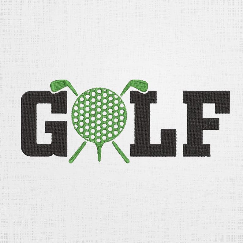 Golf Embroidery Design: Club & Ball Monogram (6 Sizes) (digital ...