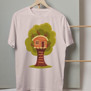 Treehouse Embroidery Design – Digital Download for Machine Embroidery ...