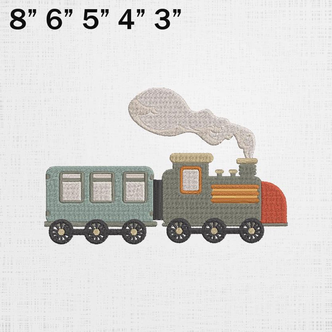 Cute Train Embroidery | Train Pattern (5 Sizes) (digital Embroidery) - Etsy