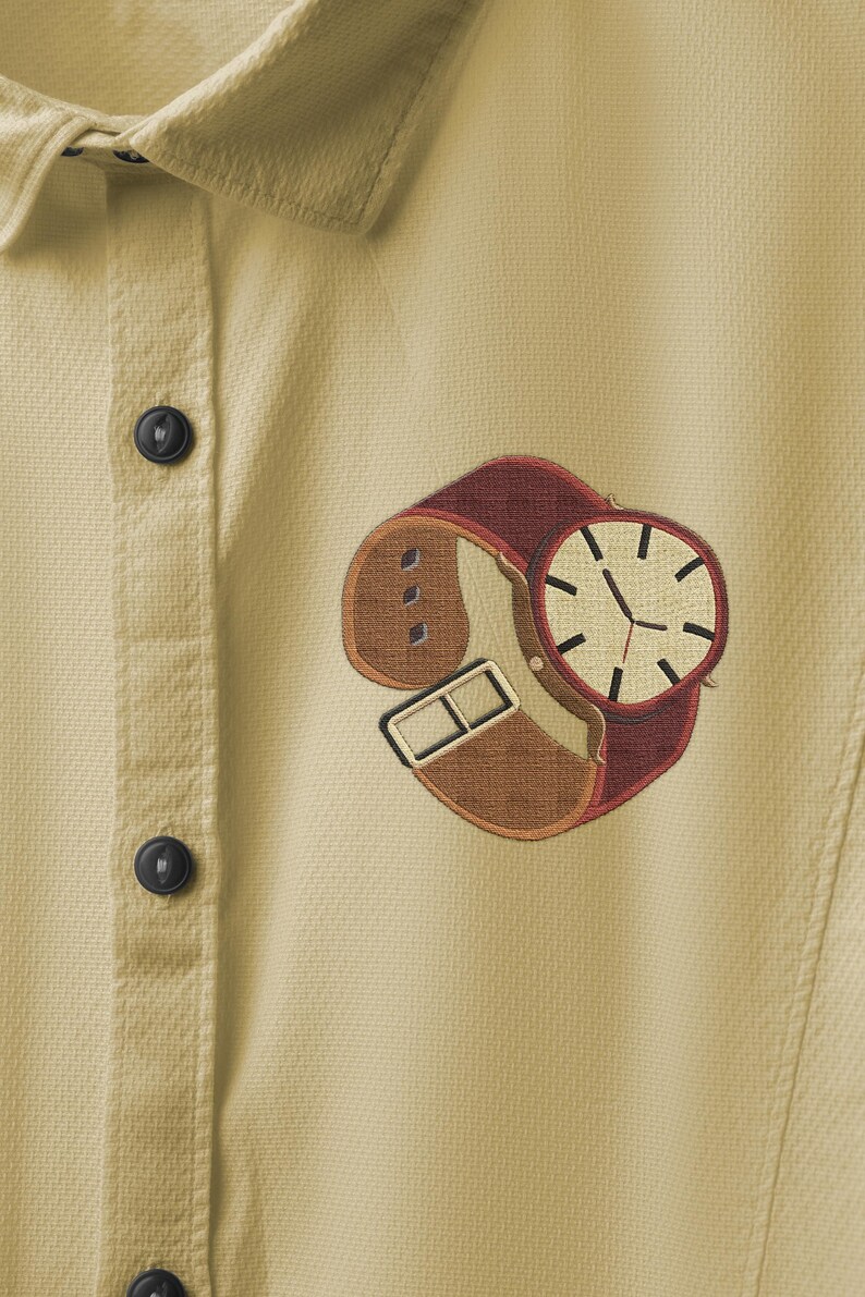 Watch Embroidery - Timepiece Machine File -hand Watch Pattern - 6 Sizes ...