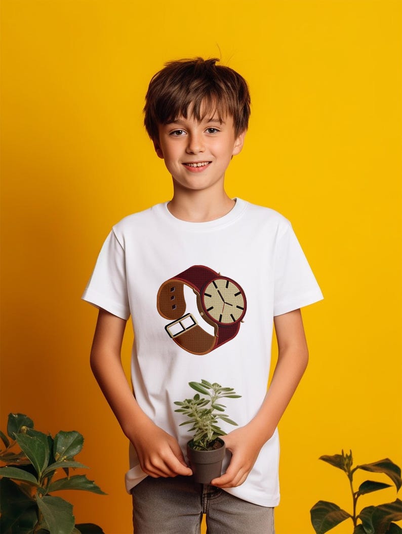 Watch Embroidery - Timepiece Machine File -hand Watch Pattern - 6 Sizes ...