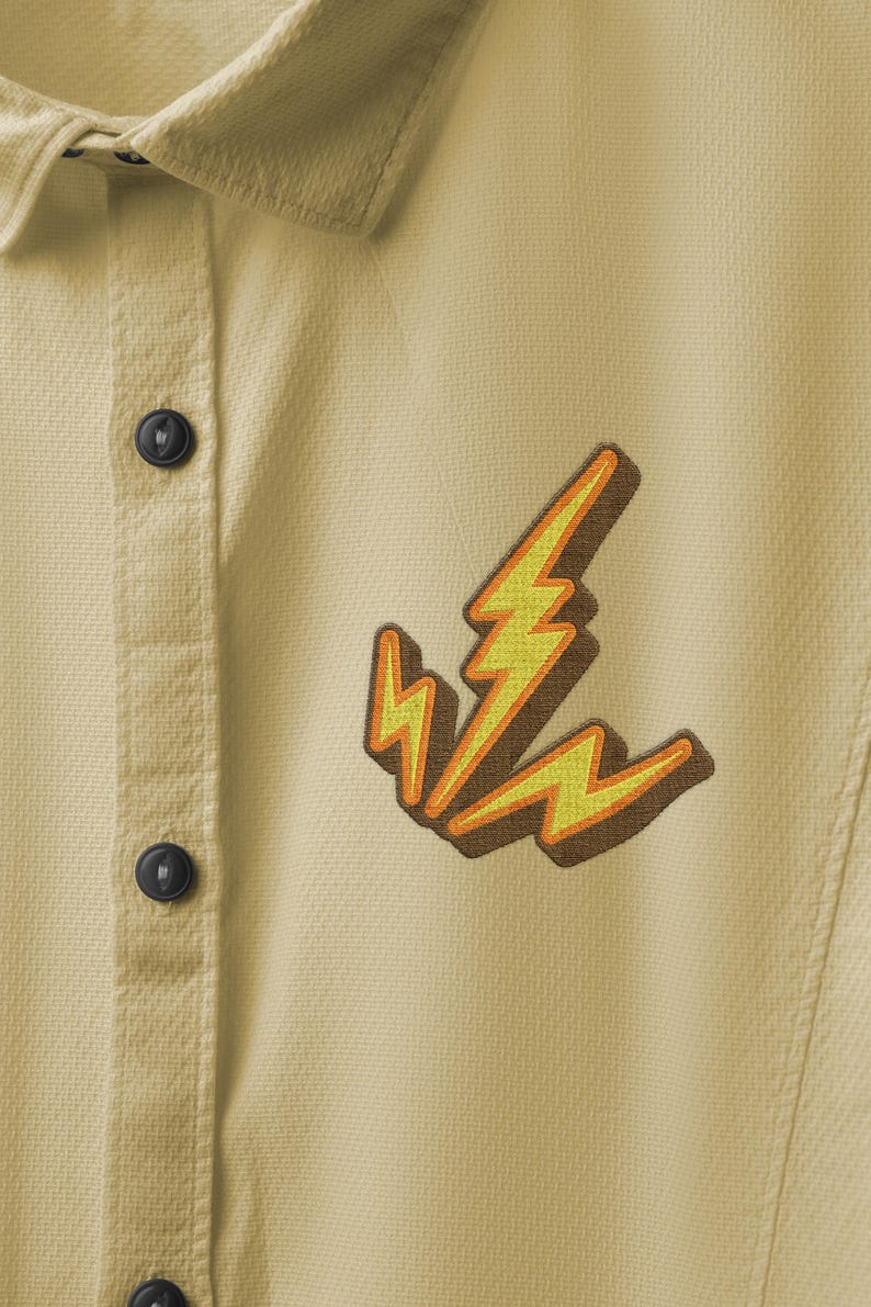 Lightning Bolt Embroidery Design: Thunderbolt Pattern, 6 Sizes (digital ...