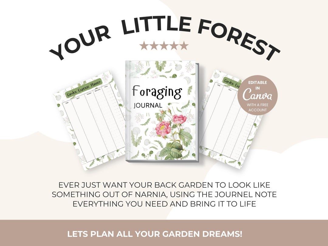 Foraging Journal – Printable Plant & Mushroom Log, Nature Exploration ...