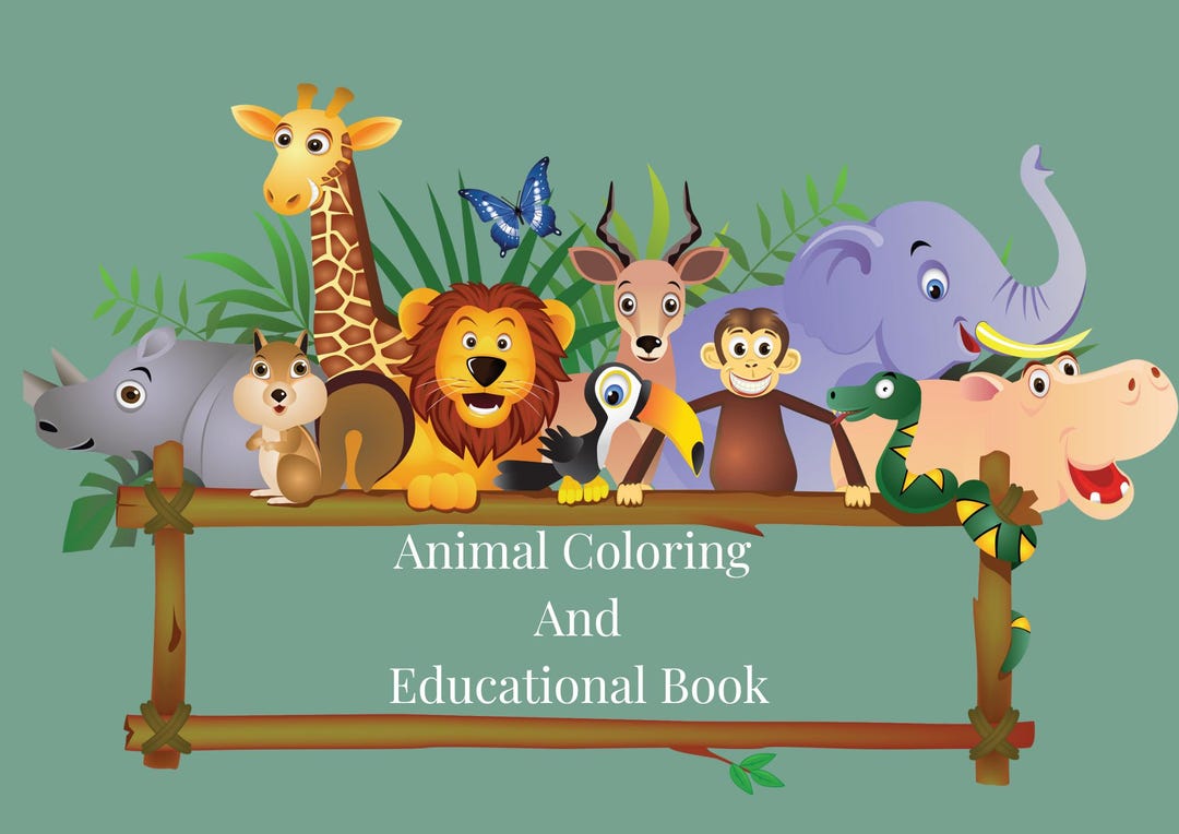 The Enchanted Animal Coloring Book | Printable Wildlife & Fantasy ...