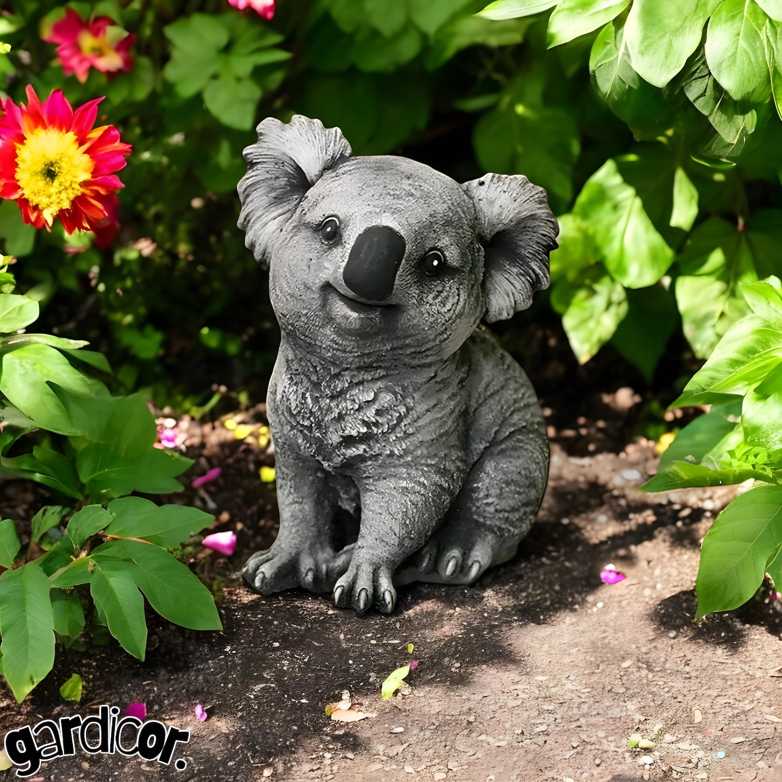 Stone Koala Statue, Cute Koala Garden Figurine, Outdoor Animal Statue ...