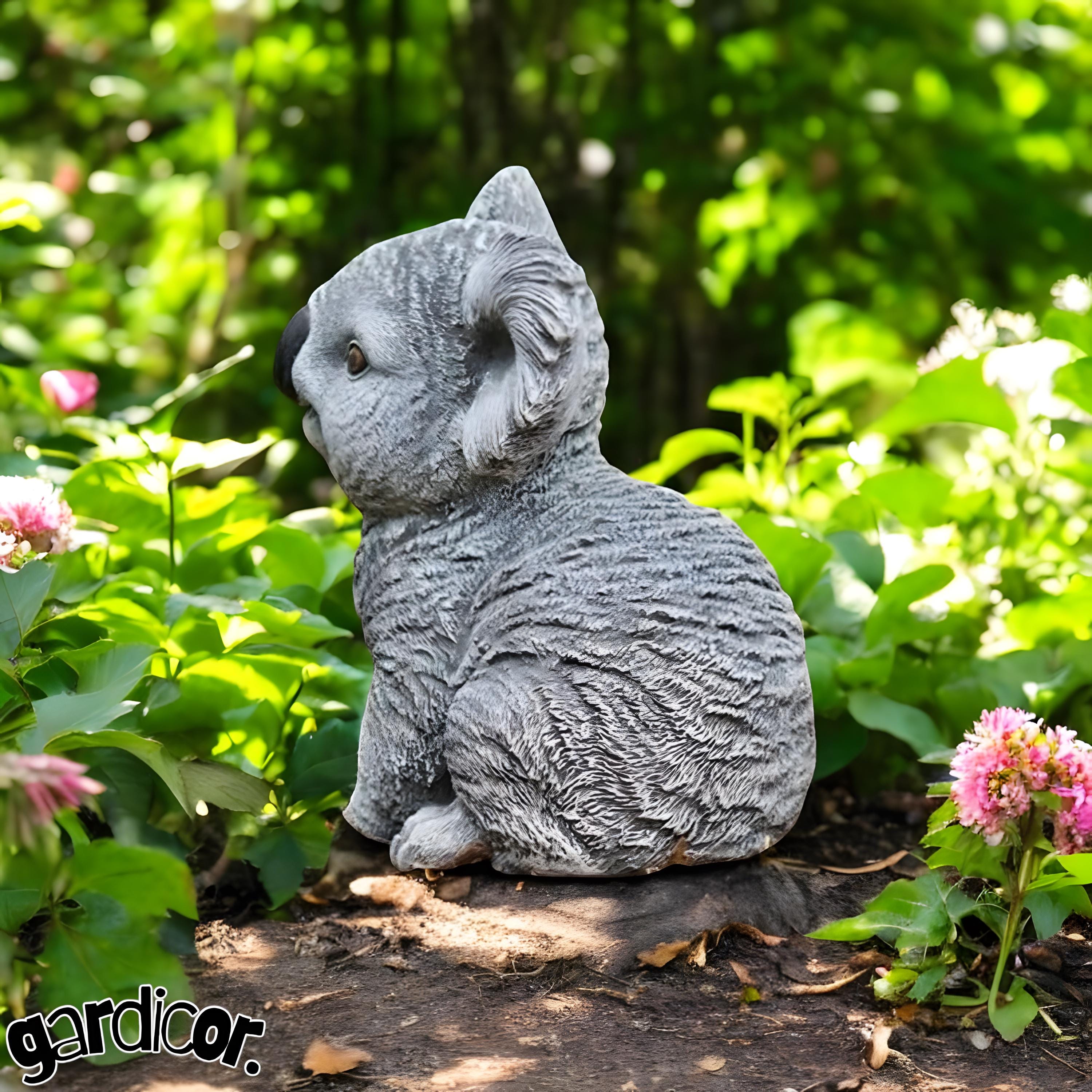 Stone Koala Statue, Cute Koala Garden Figurine, Outdoor Animal Statue ...