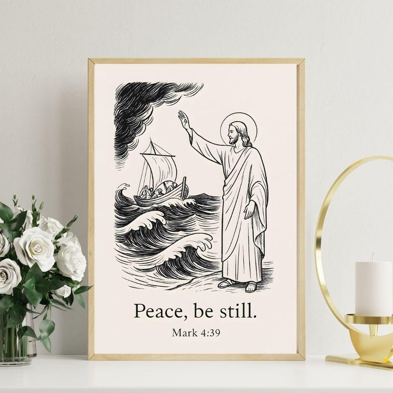 Peace Be Still Art - Etsy