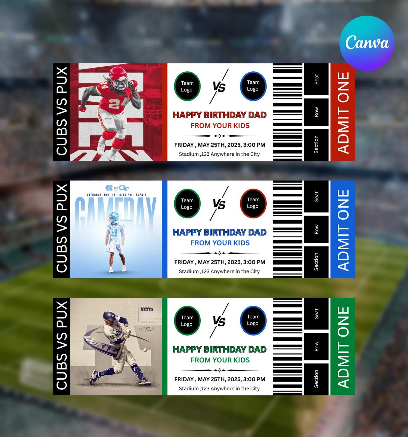 Editable Baseball Ticket Template,custom Yankees Ticket,digital ...