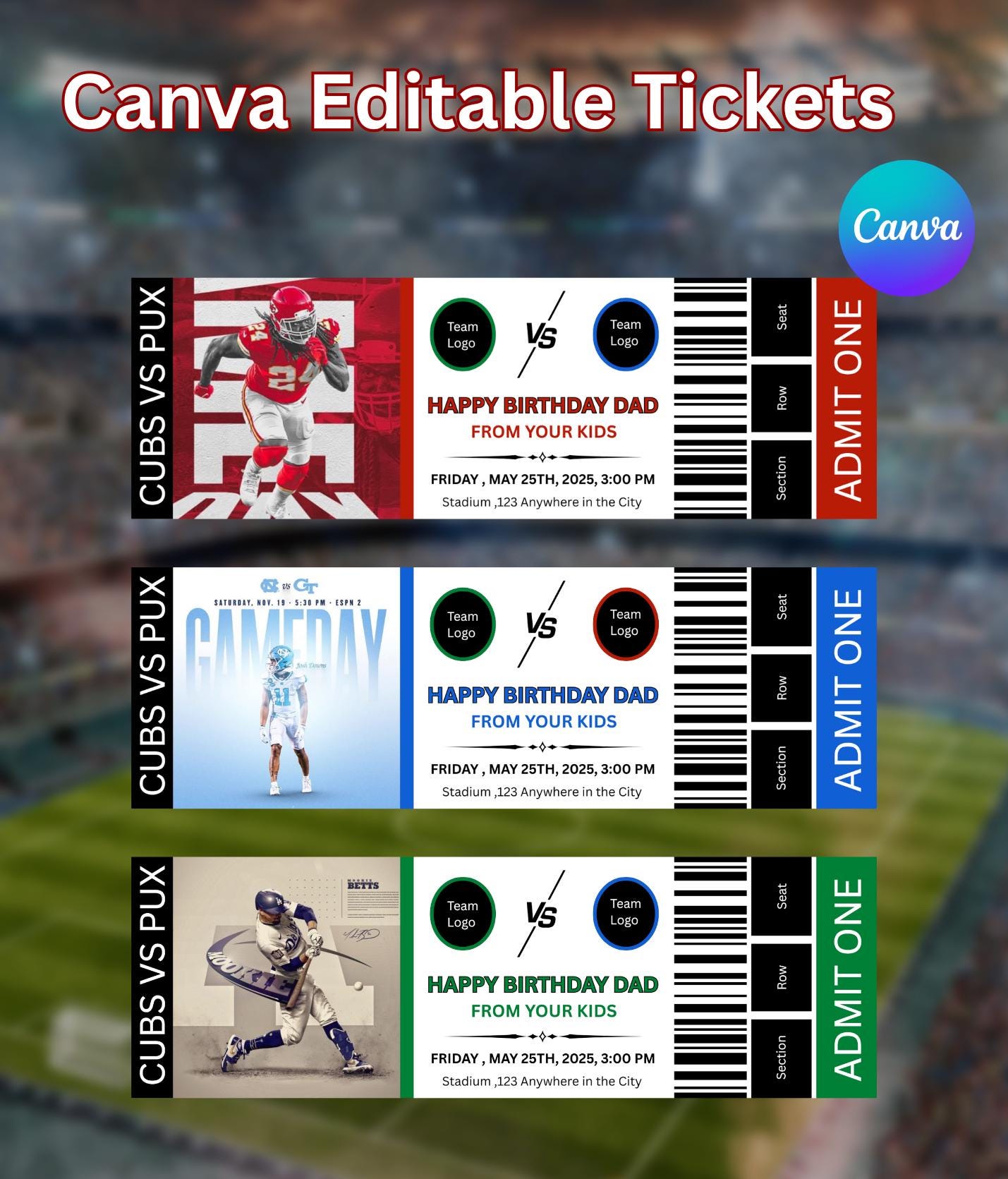 Editable Baseball Ticket Template,custom Yankees Ticket,digital ...