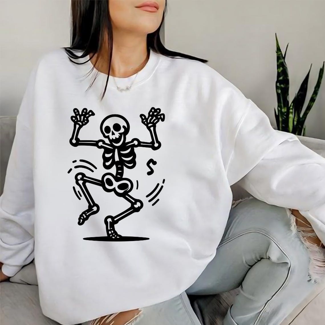 Dancing Skeletons Clipart Set, Spooky Halloween Skeletons PNG & SVG ...