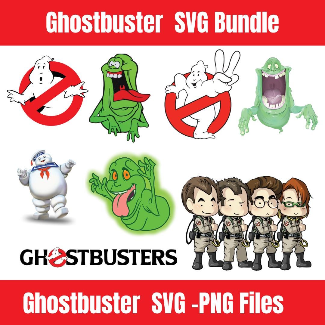 Ghostbusters Png,ghost Svg, Ghost Hunter Svg, Busters Svg, Cartoon Svg ...