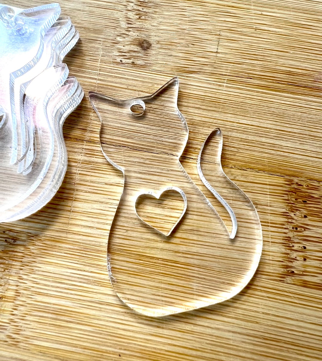 Acrylic Laser Cut Key Chain Charm Blank . Embellishment Craft - Etsy