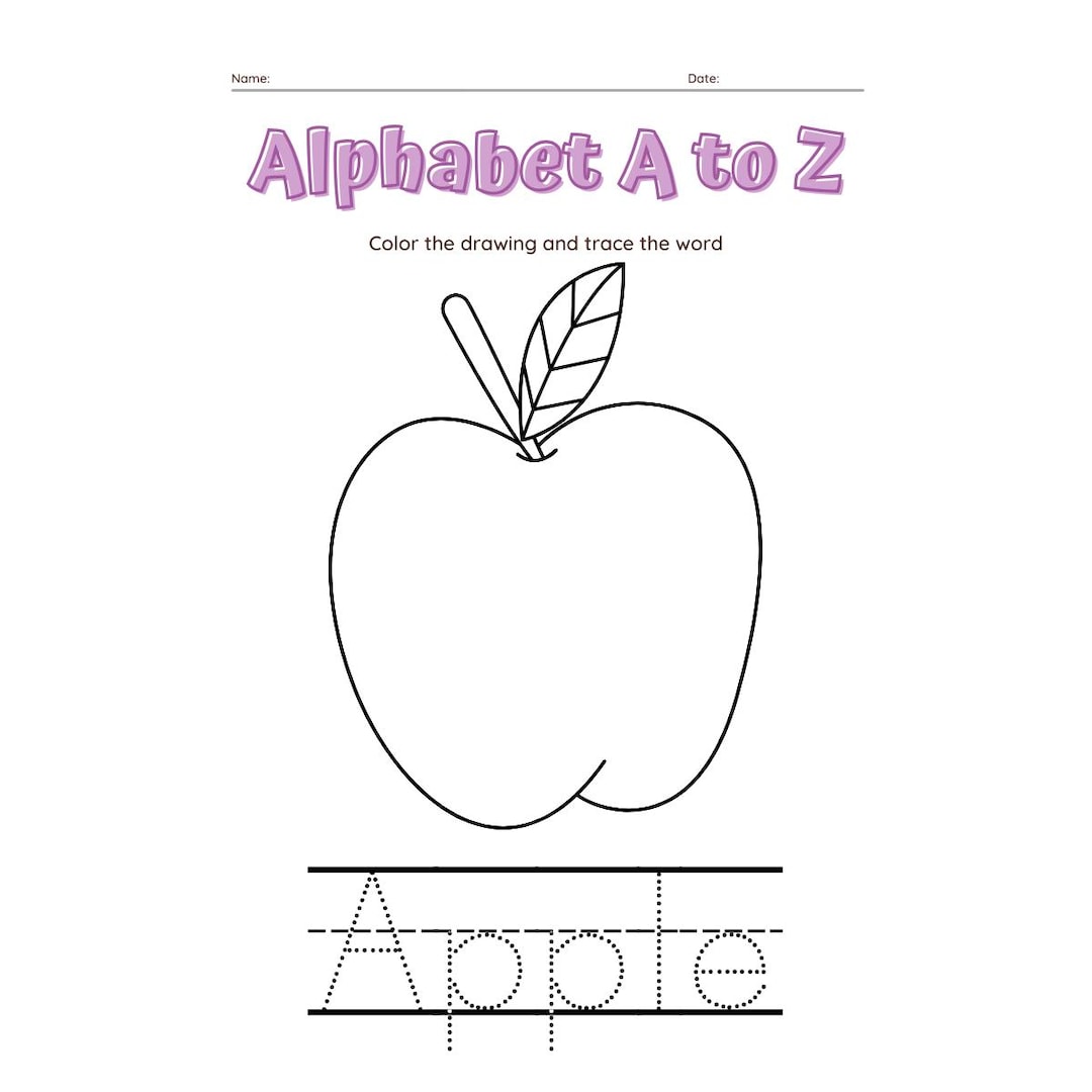 Alphabet A to Z Coloring Pages – Fun & Educational ABC Learning ...
