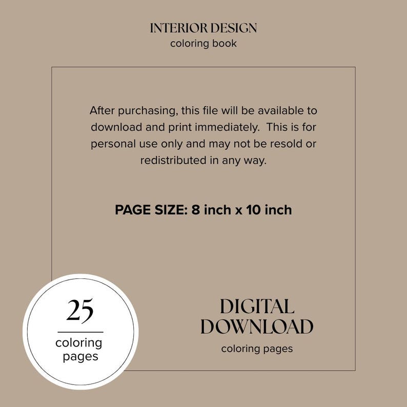 Interior Design Coloring Pages | 25 Home Interior Designs Coloring Book ...