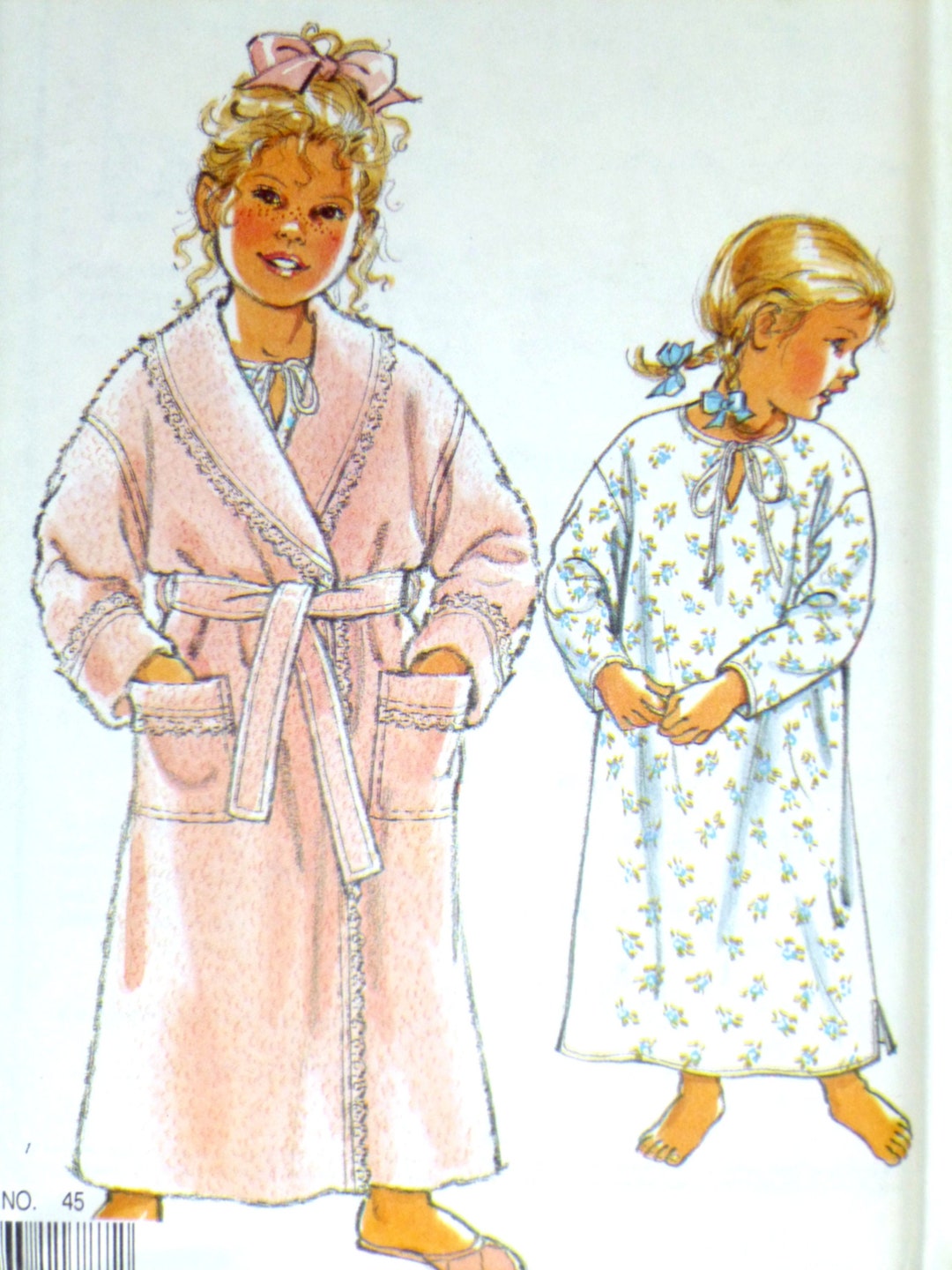 New Un-cut Little Girl's Robe and Nightgown Pattern Sizes 3 to 8 8 - Etsy