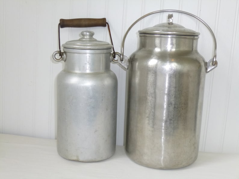 Set of Two Antique Milk Pails, With Maker's Marks: Warner and Crusader ...
