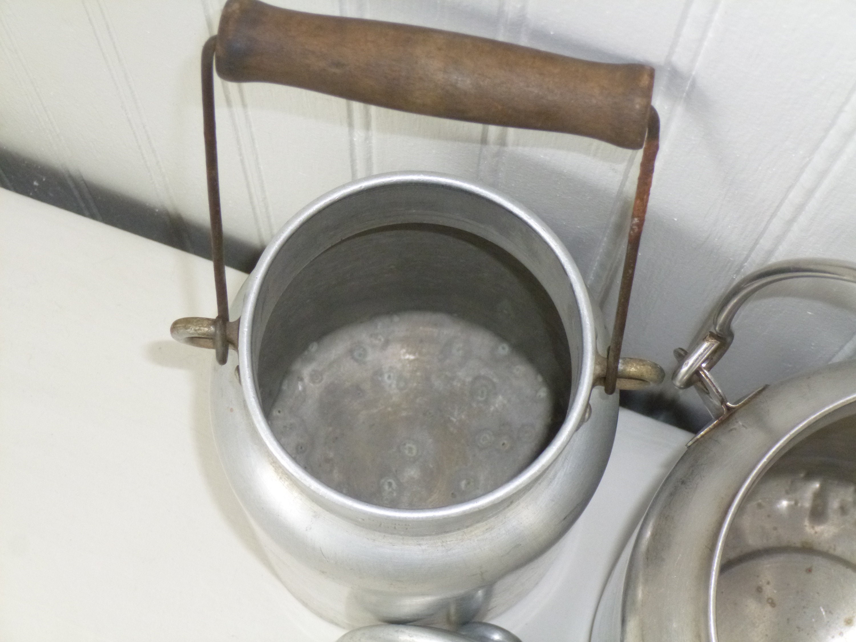 Set of Two Antique Milk Pails, With Maker's Marks: Warner and Crusader ...