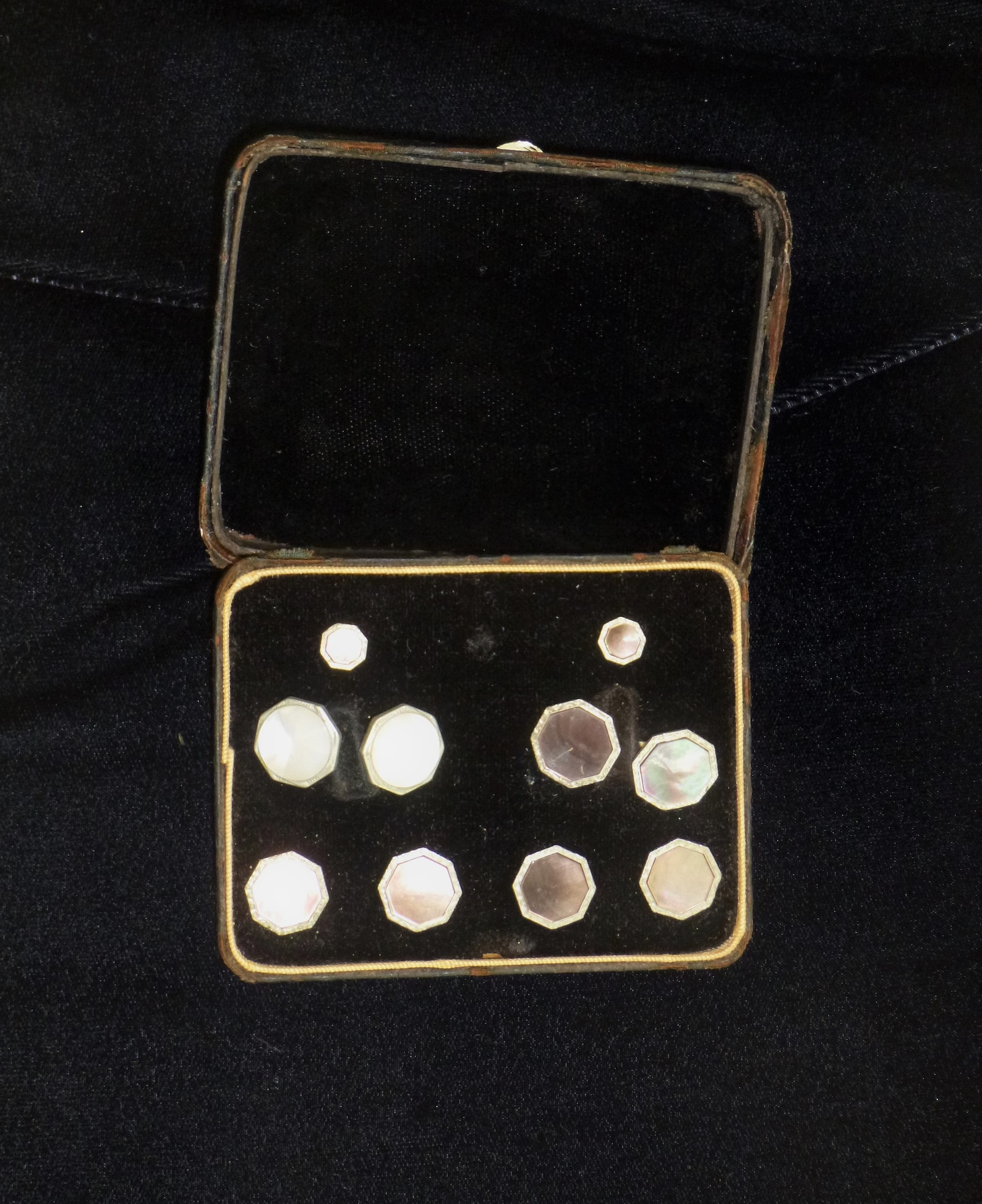 Clark Platinum Inlay, Gold-filled Cufflink, Collar Stud Set, Groom's ...