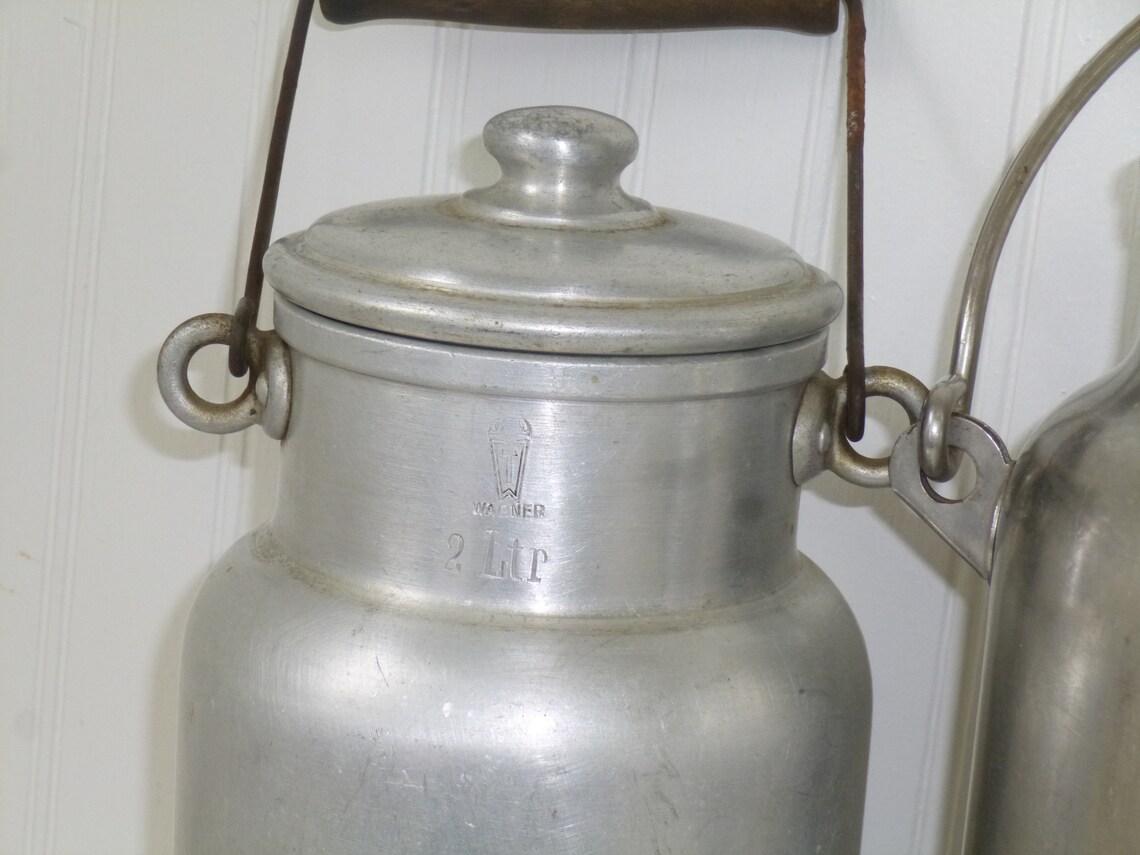Set of Two Antique Milk Pails, With Maker's Marks: Warner and Crusader ...