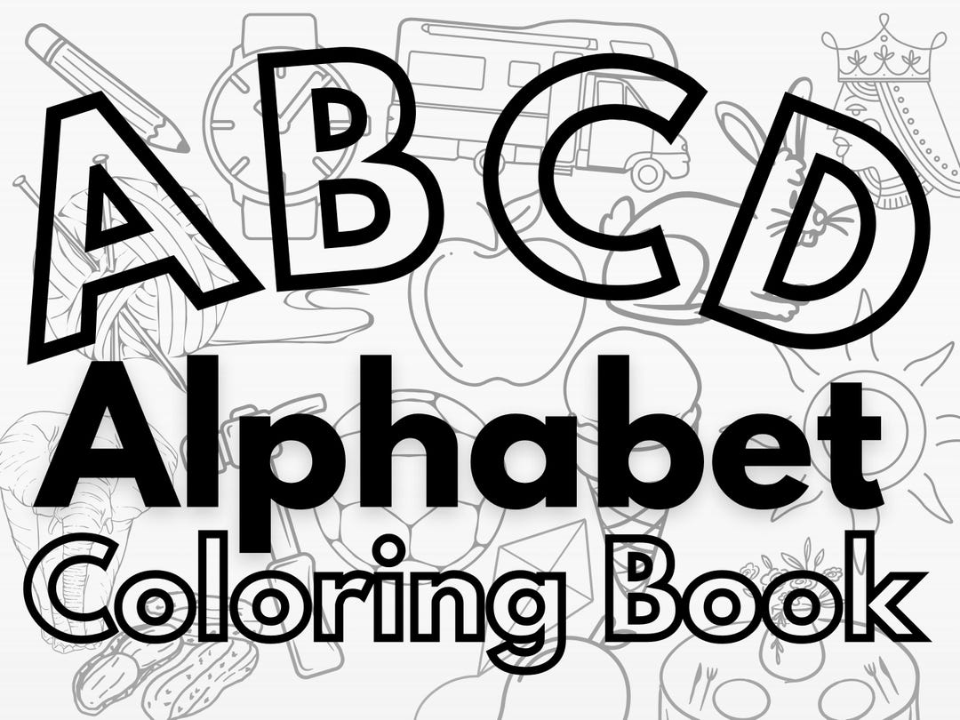 Alphabet Coloring Book With Objects for Kids Fun Way to Learn 27 ...