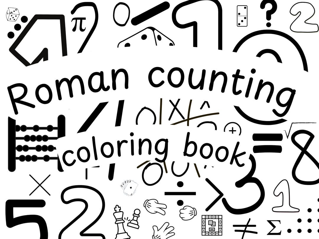 Roman Counting Coloring Book for Kids 101 Colorable&printable Pages - Etsy