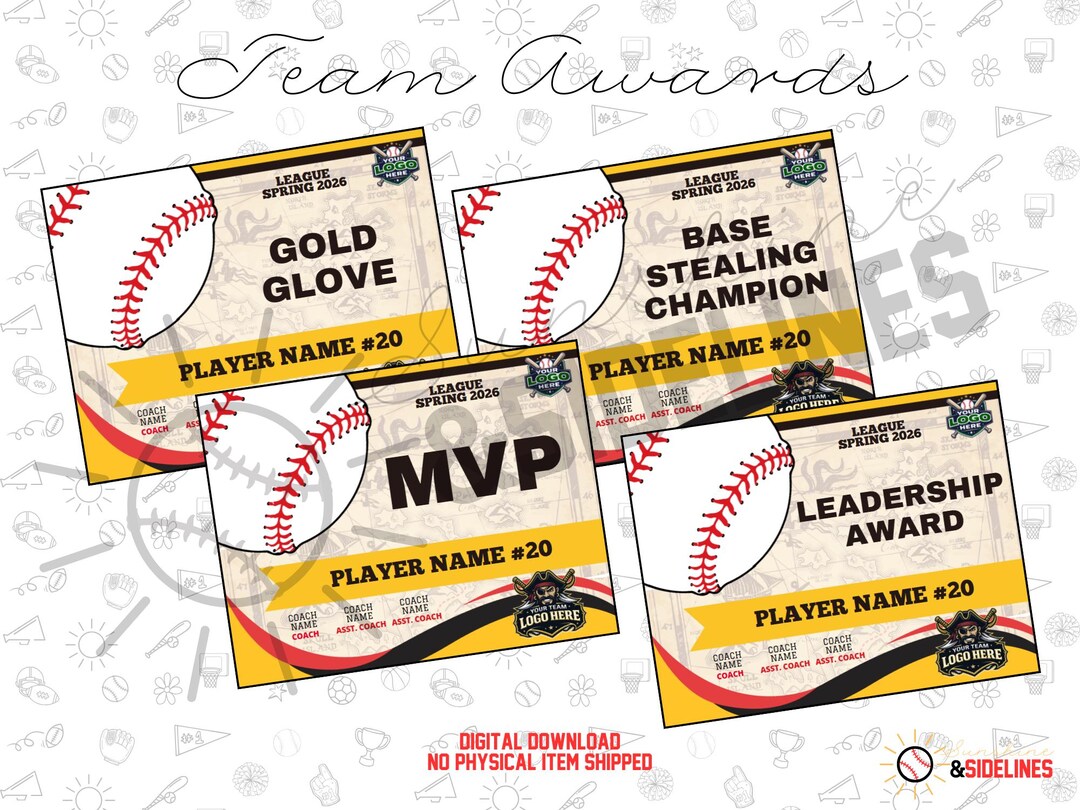 Printable Team Awards | Sports Certificates | End of Season Team ...