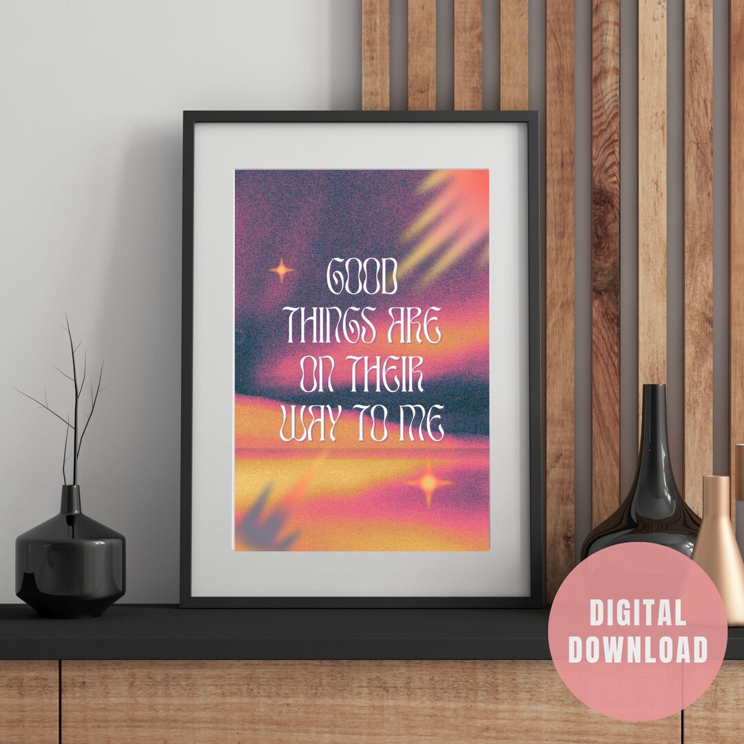 High Vibration Wall Art | Positive Affirmation, Motivational Quote ...