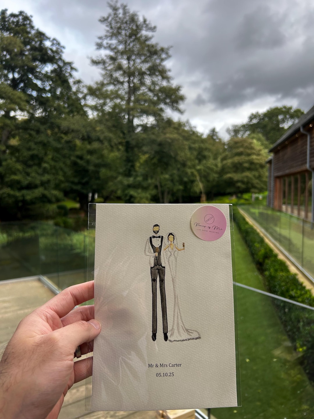 Live Wedding Guest Illustrator, Custom A5 Hand-painted Live Wedding ...
