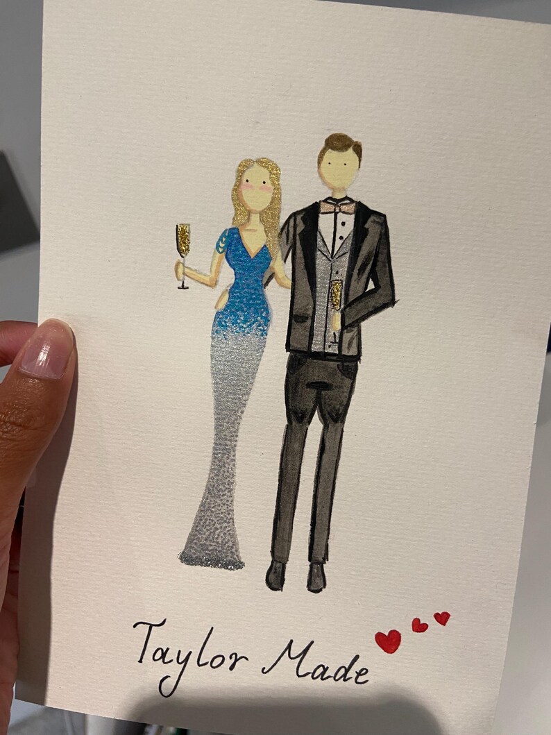 Custom A5 Hand-painted Portrait Cards, Bespoke Illustration ...