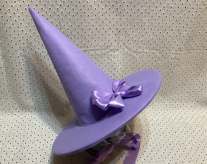 Wisteria Practical Witch Hat- Purple Wool Felt Hat With Satin Ribbon ...