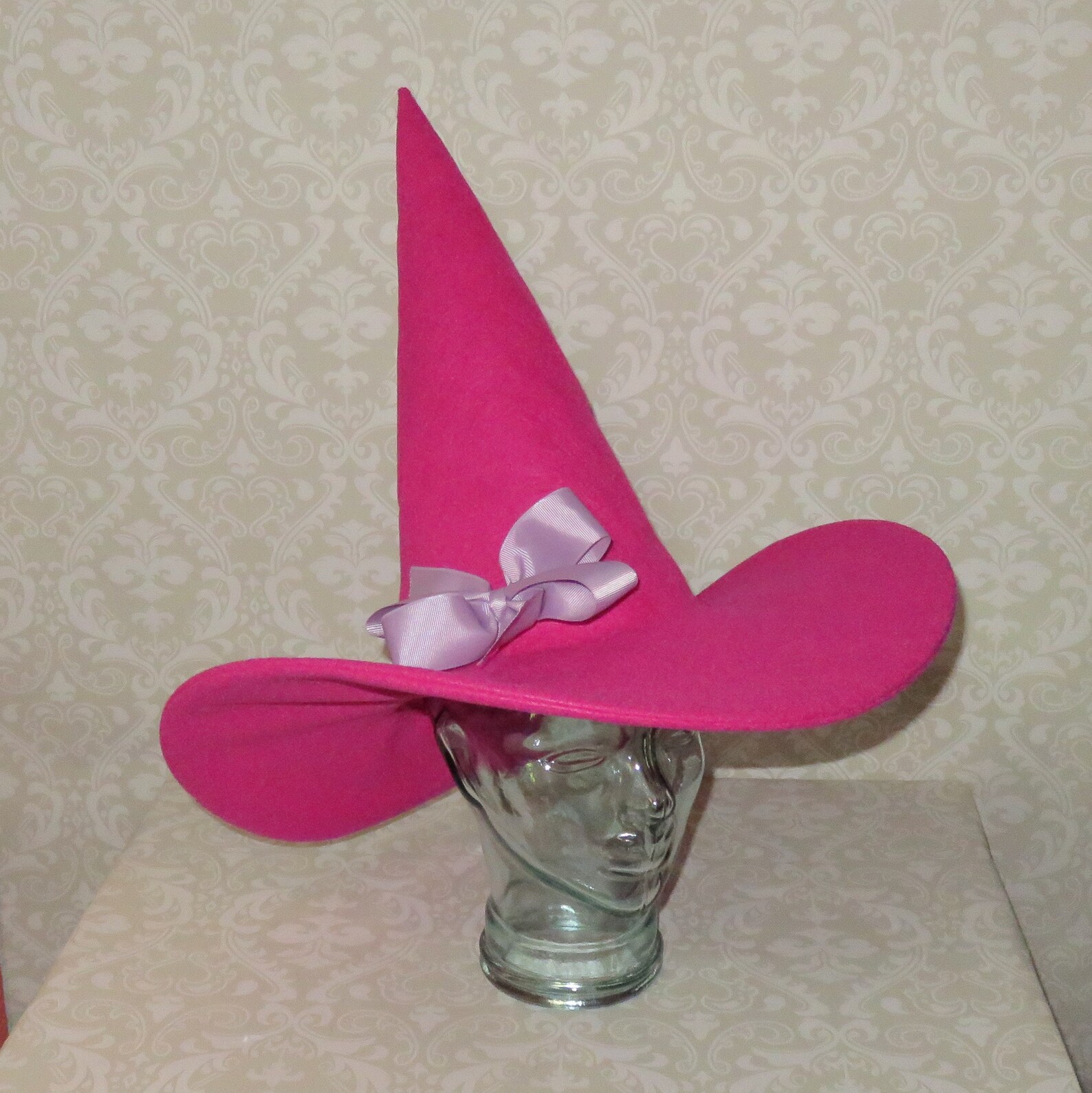 Dark Pink Wool Felt Witch Hat - Etsy