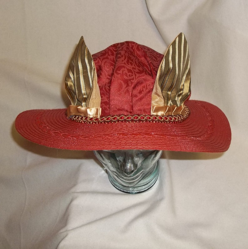 Red Picture Hat With Animal Ears - Etsy