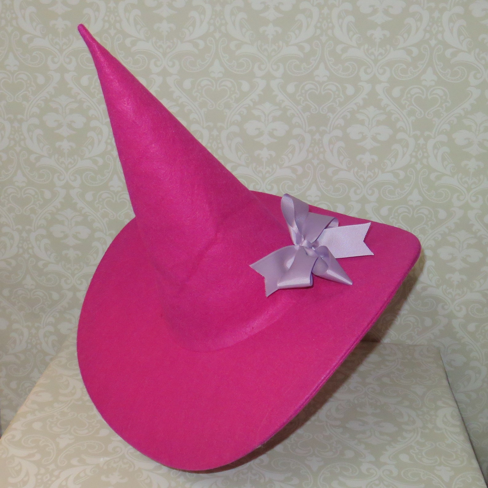 Dark Pink Wool Felt Witch Hat - Etsy