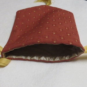 Brick Red and Gold Reticule- Regency Purse - Etsy