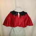 Red and Black Capelet Suede Costume Cape - Etsy