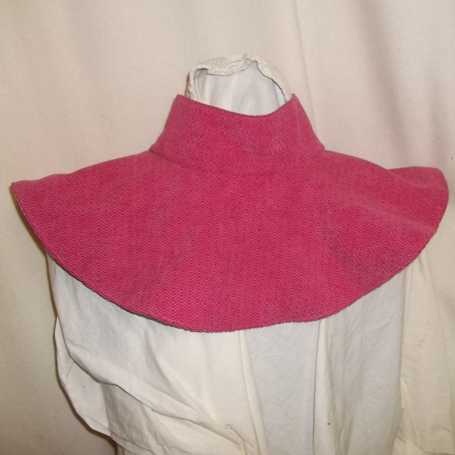 Hot Pink Brocade Capelet- Costume Collar Cape - Etsy